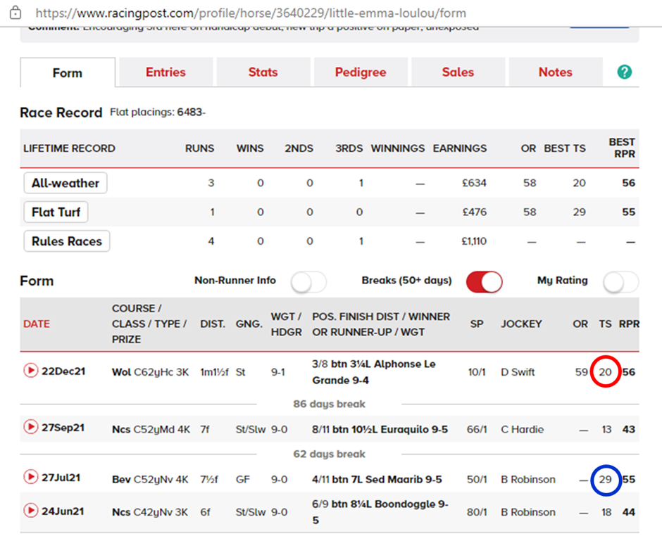 The Racing Post’s Top Speed (TS) Ratings Fully Explained and Compared ...
